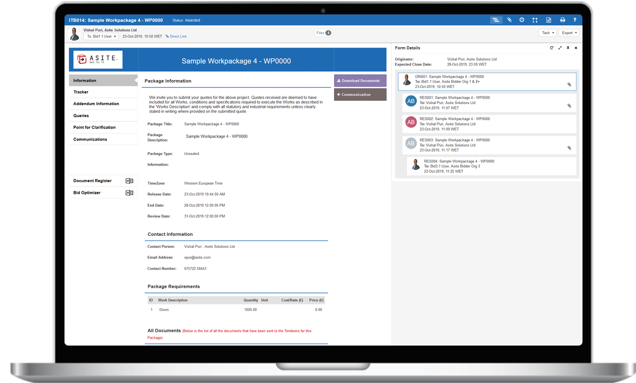 Construction Bid Management Software | Asite
